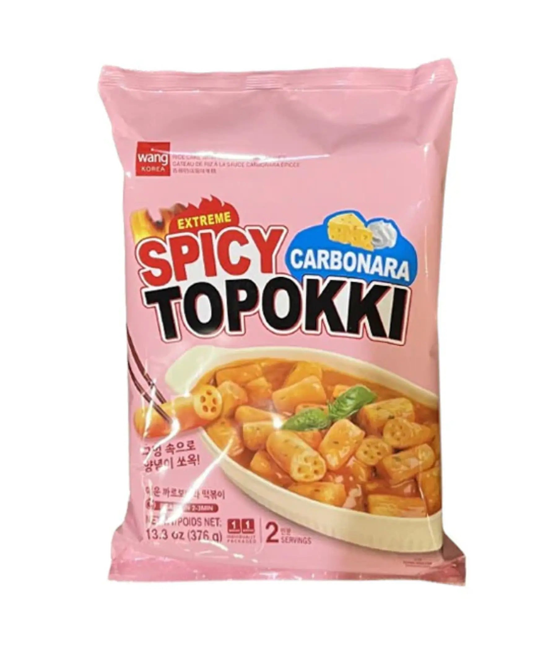 Wang Korea Extreme Spicy Carbonara Topokki (406g) – Momoko Land
